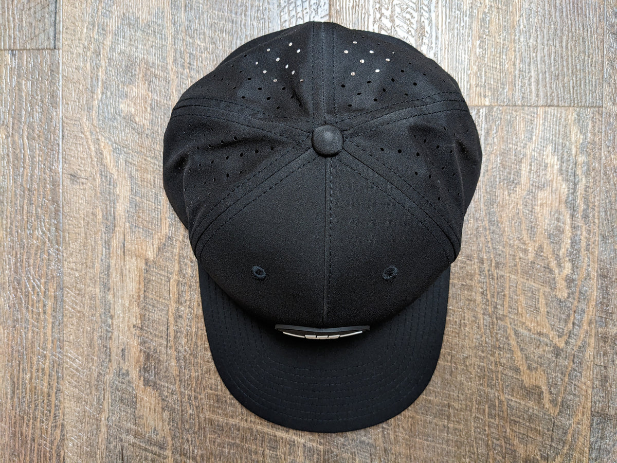 Snapback: Curved Bill, Pinched Front, Laser Perforated Performance Tru ...