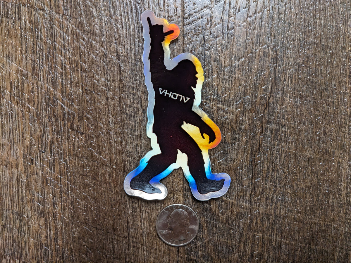 Holographic "Shaka Sasquatch" Sticker – VH07V