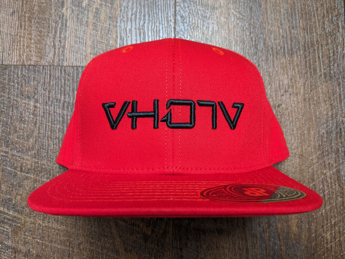 Snapback: Red/Black 3D Puff logo – VH07V
