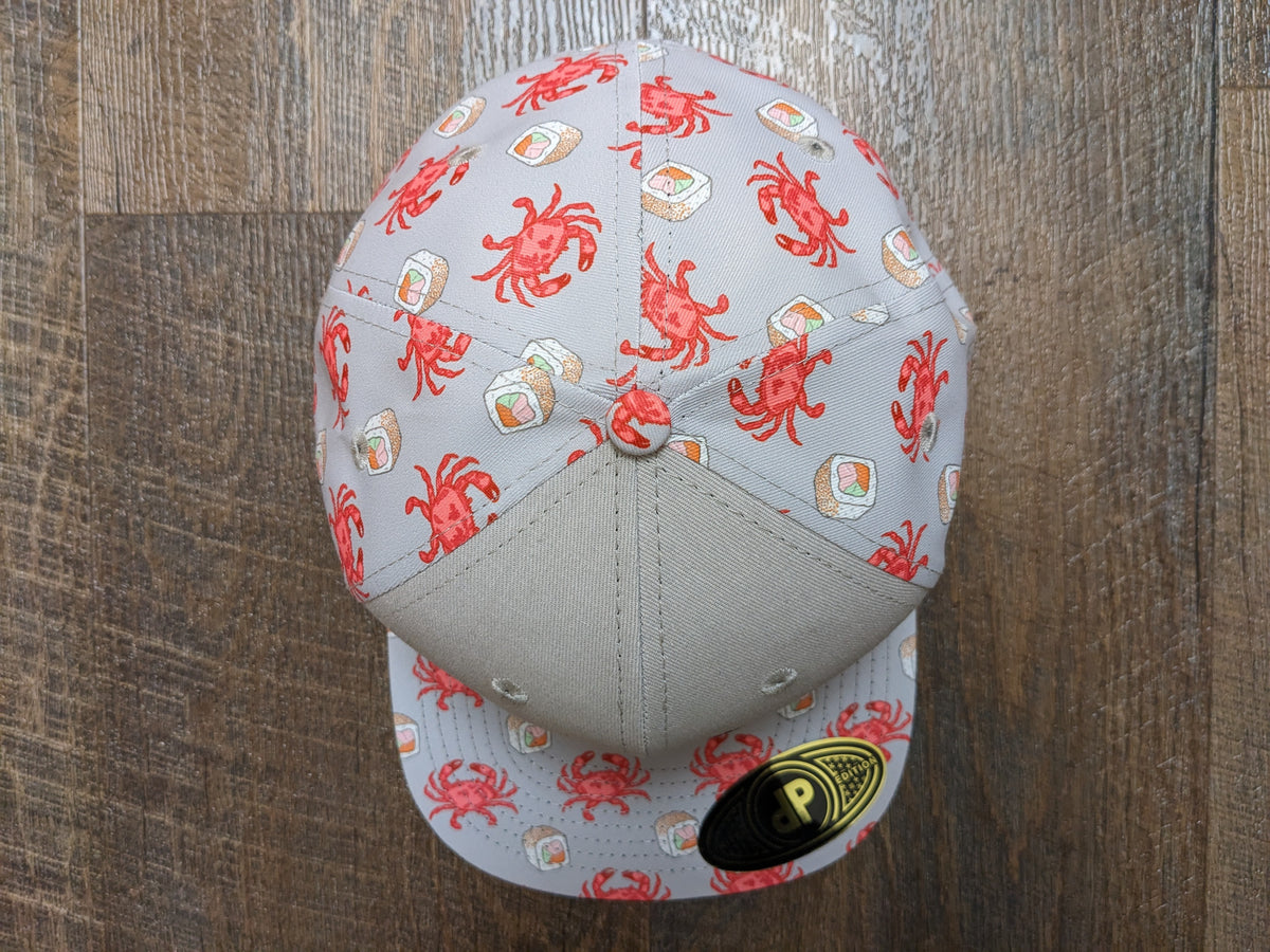 Snapback: California Roll 3D Puff logo (Gray/Black) – VH07V