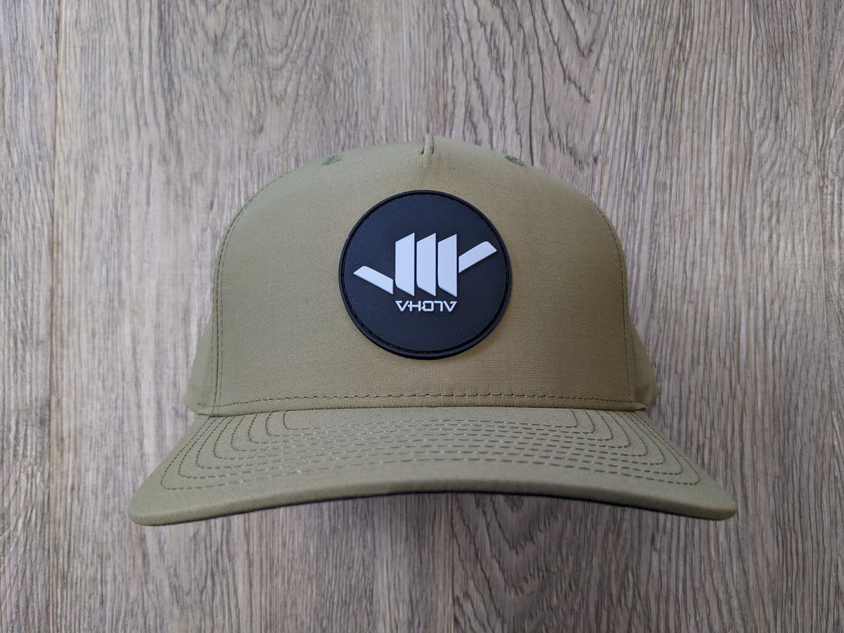 Snapback: Curved Bill, Pinched Front, Laser Perforated Performance Tru ...