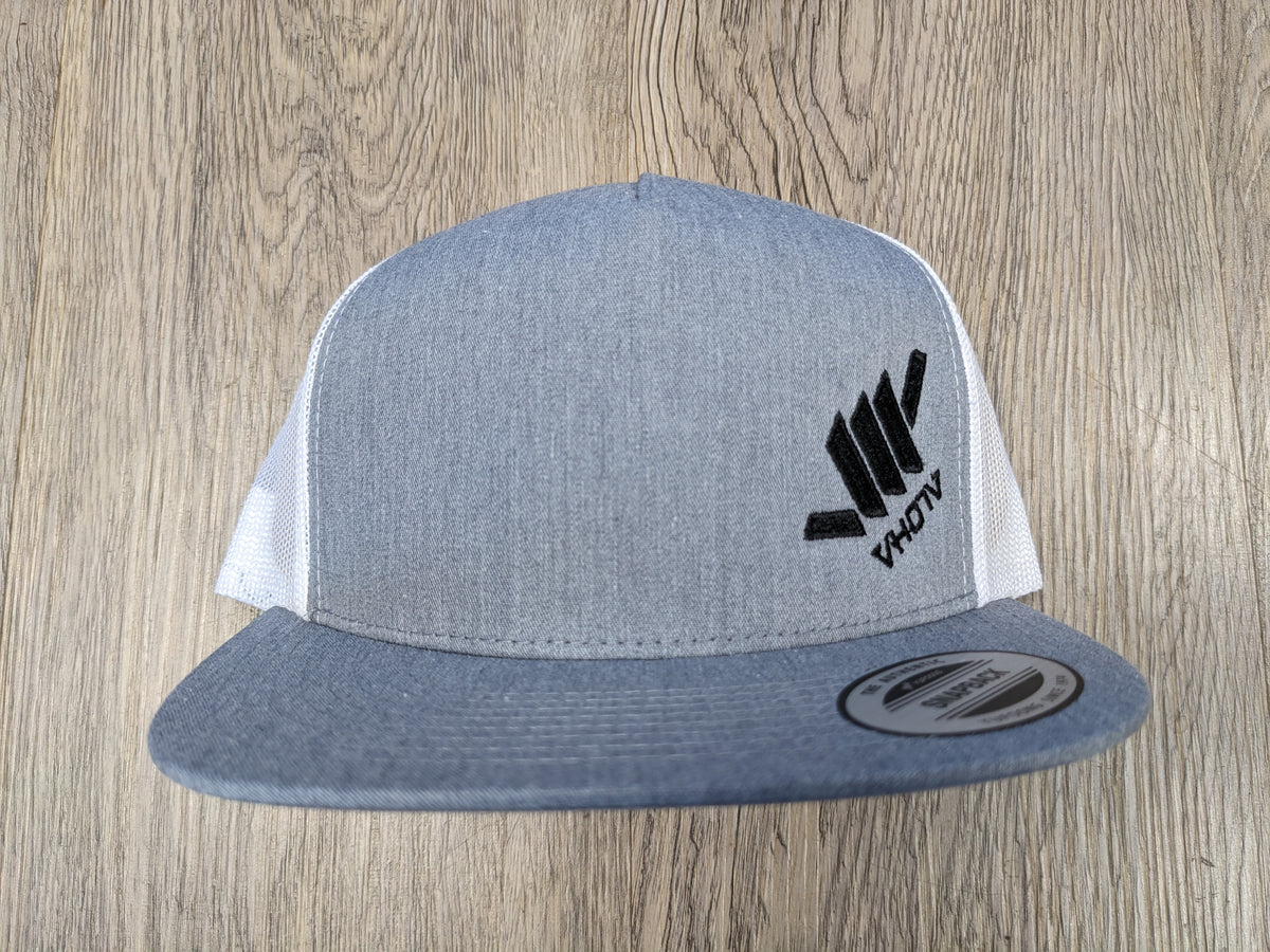 Snapback: Diagonal Mini Shaka (Heather Gray/White Trucker/Black thread ...