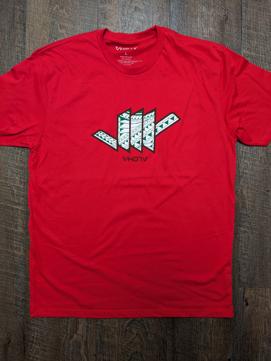 Fine Crew "Shaka Tribal" Tee (Red) – VH07V