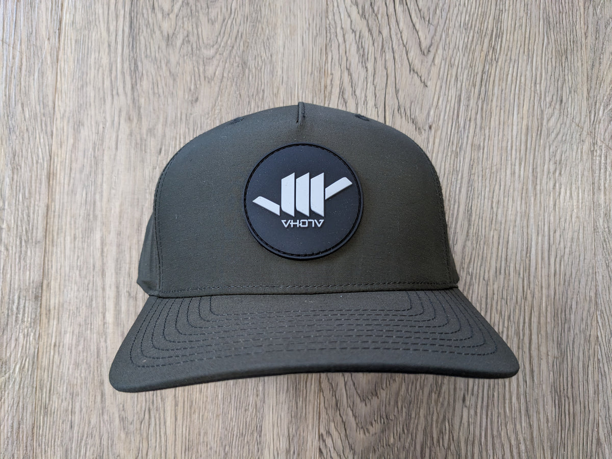 Snapback: Curved Bill, Pinched Front, Laser Perforated Performance Tru ...