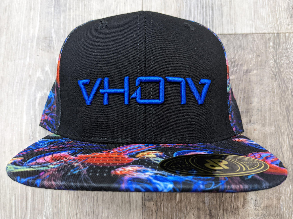 Snapback: Jellyfish/Blue 3D Puff logo – VH07V