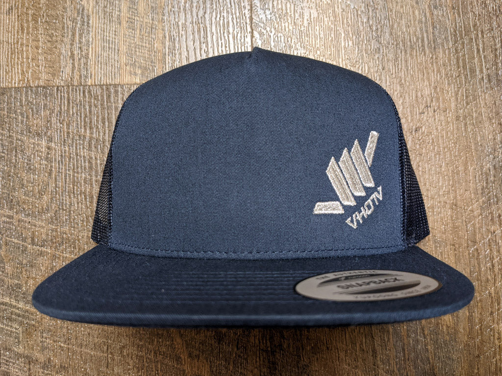 Snapback: Diagonal Mini Shaka (Navy Trucker/Silver thread) – VH07V