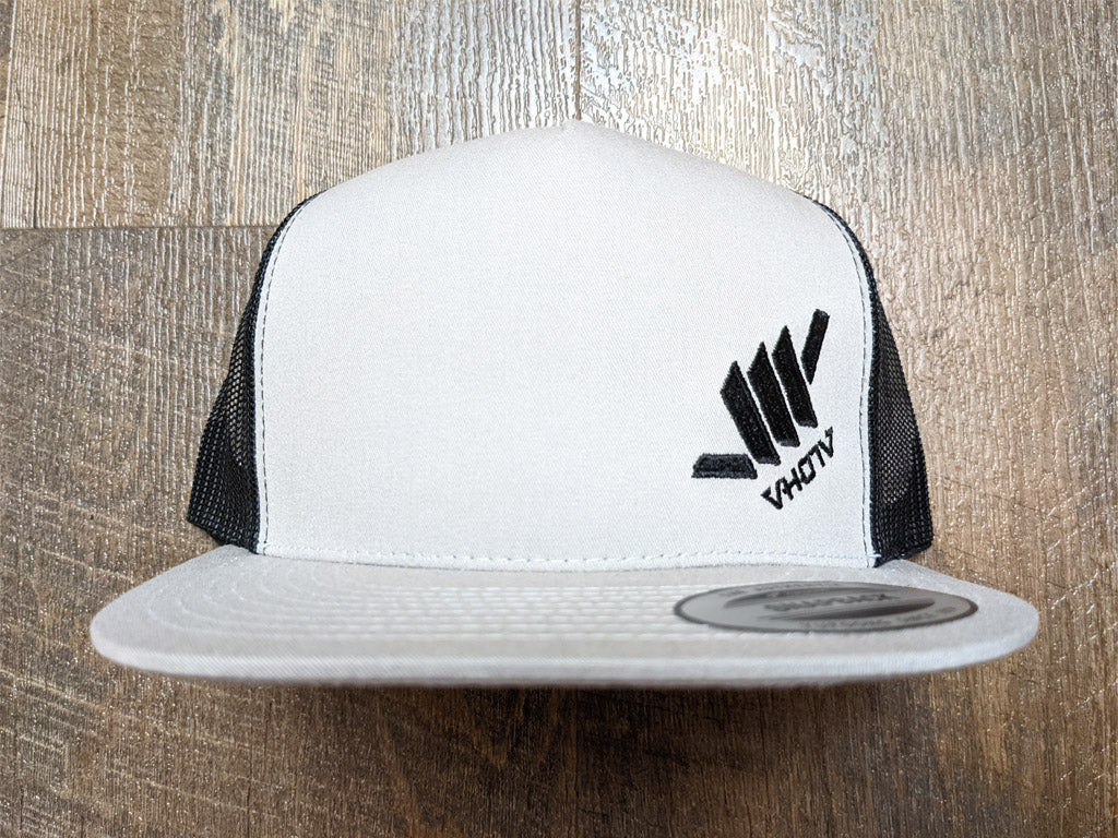 Snapback: Diagonal Mini Shaka (Silver Trucker/Black thread) – VH07V