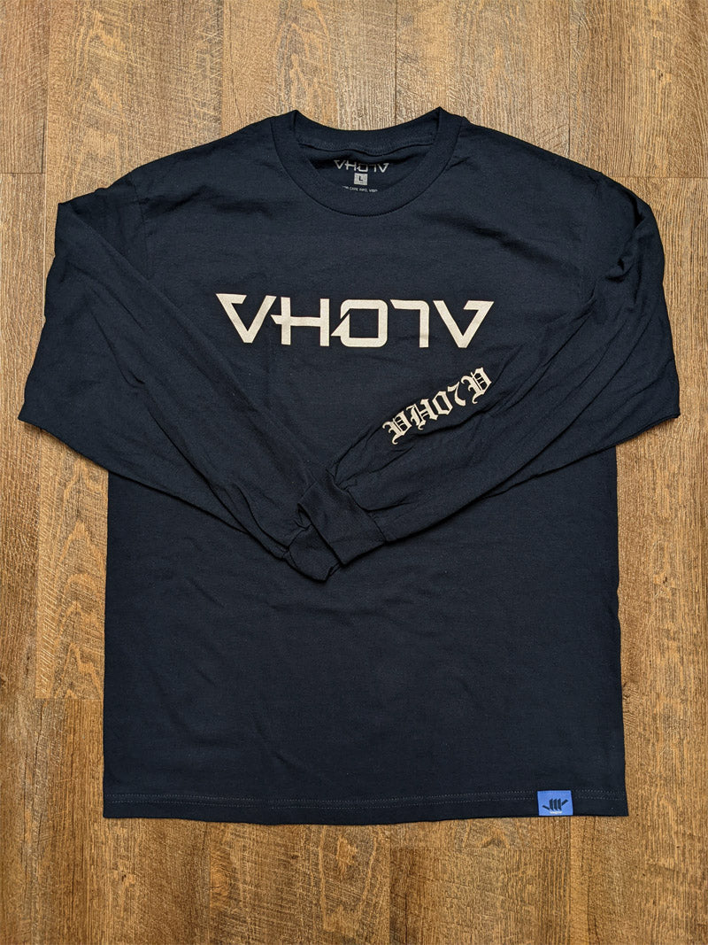 Adult Logo Long Sleeve Tee (Navy/White) – VH07V