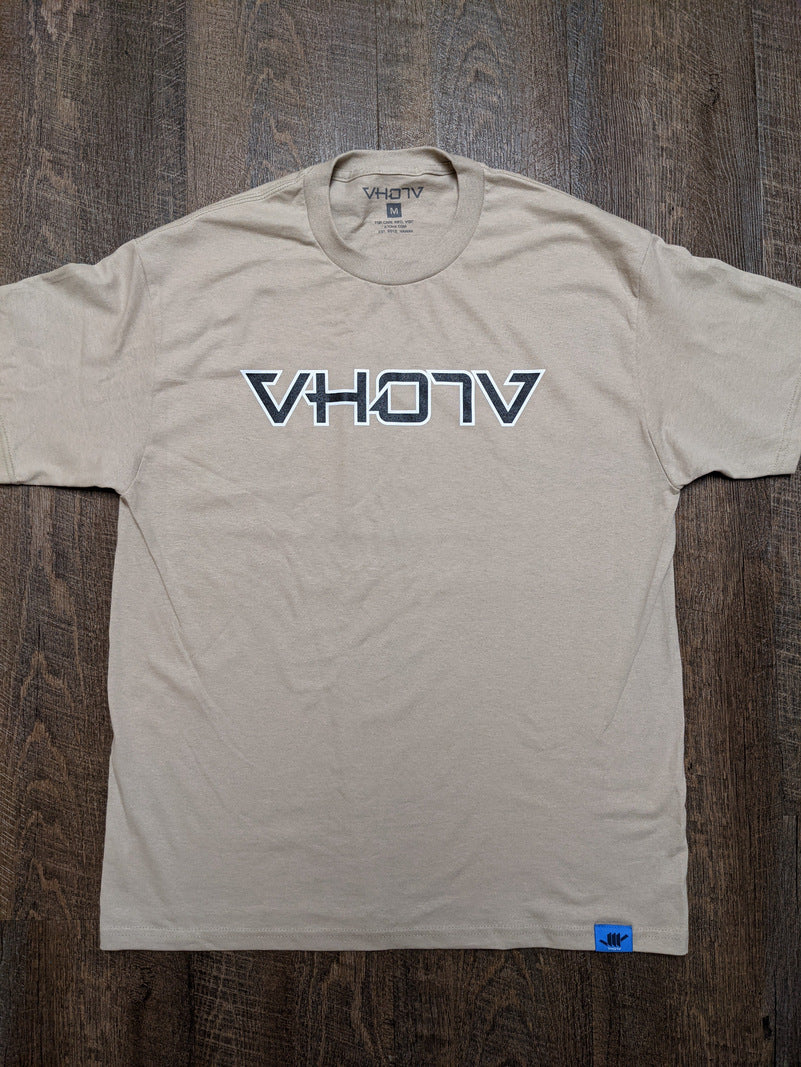 Adult Logo Tee (Sand/Black) Outline – VH07V